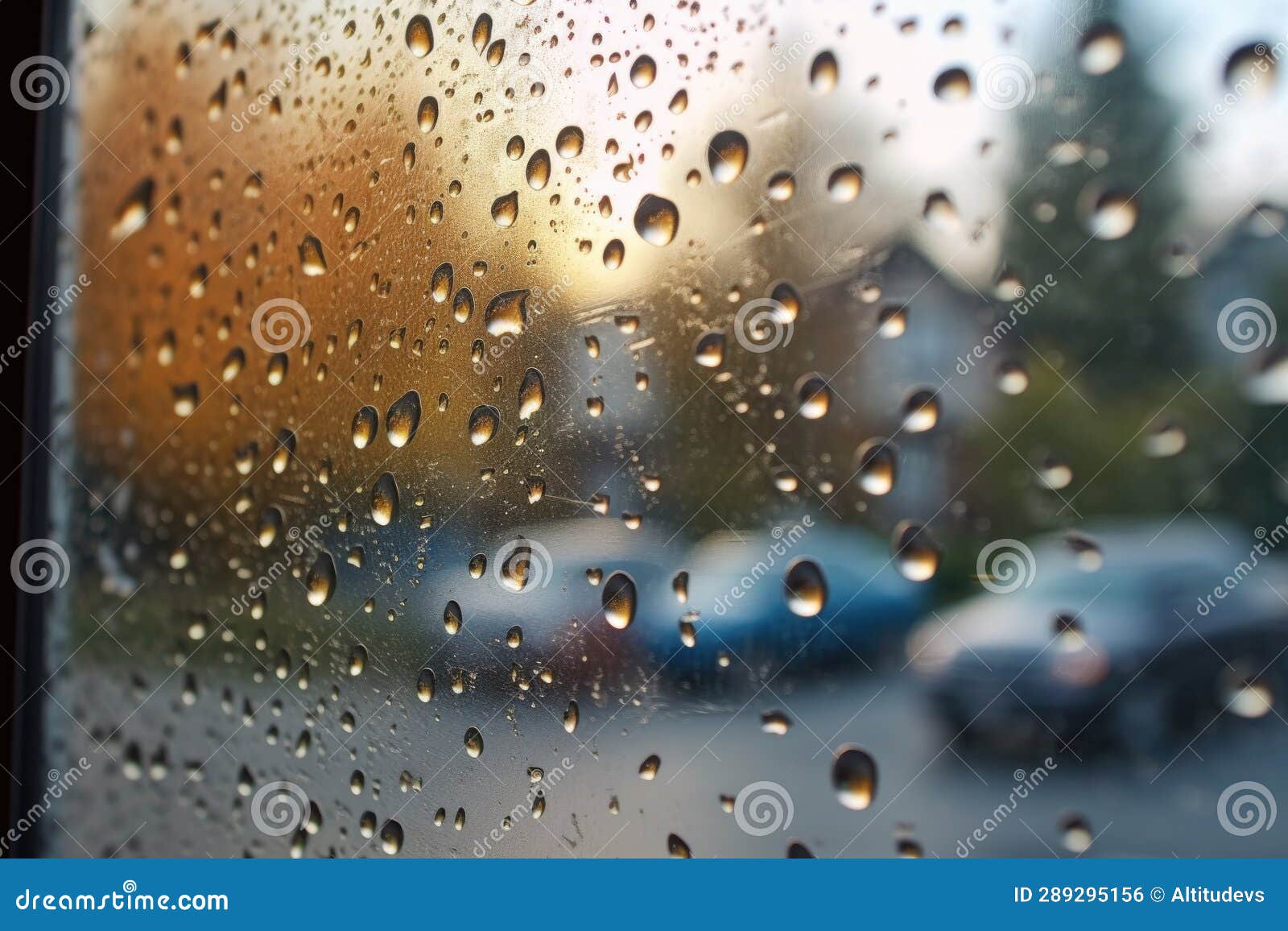 Water Droplets on the Window during Cleaning Process Stock Photo ...