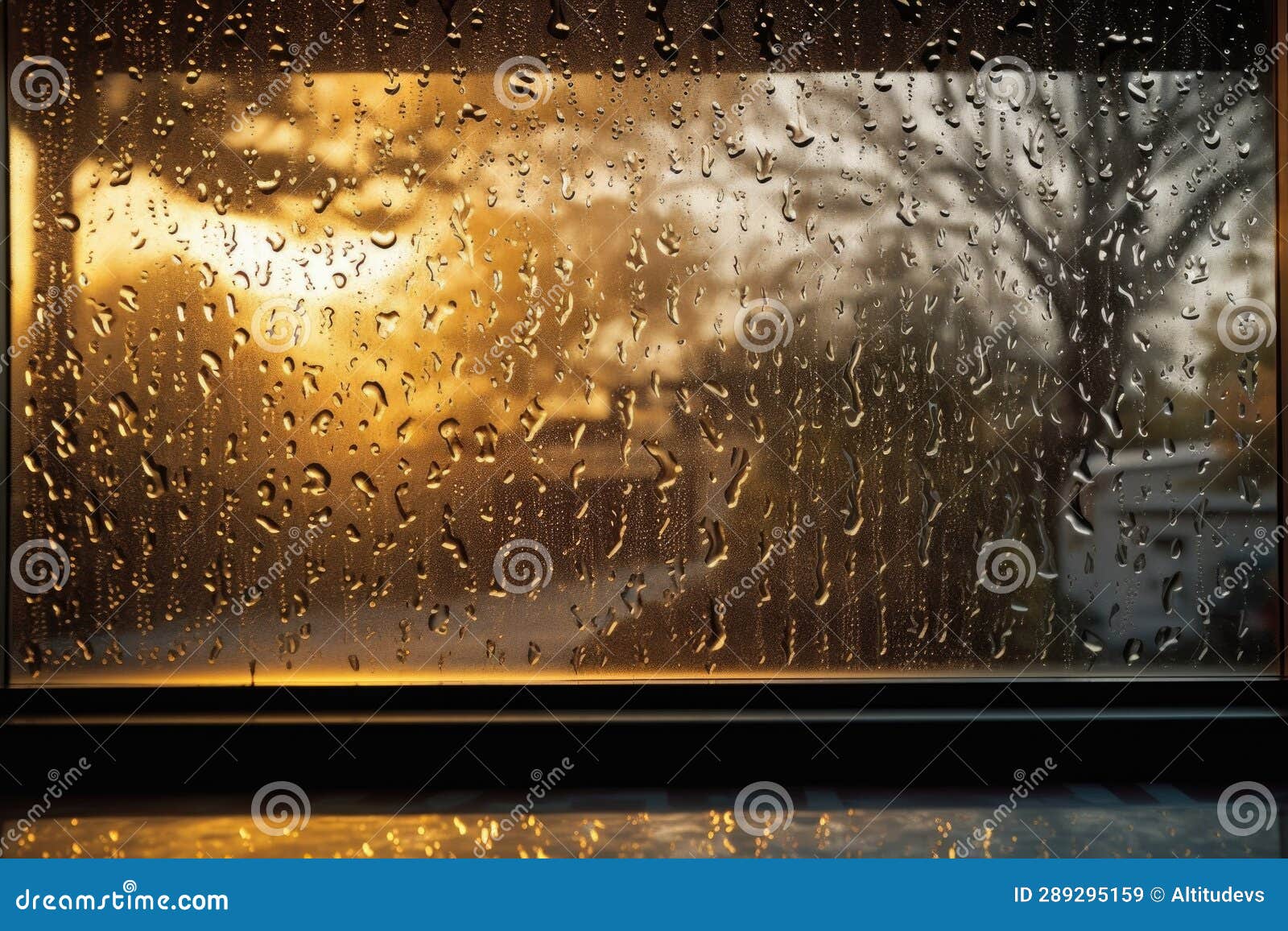 Water Droplets on Window with Streak-free Finish Stock Image - Image of ...