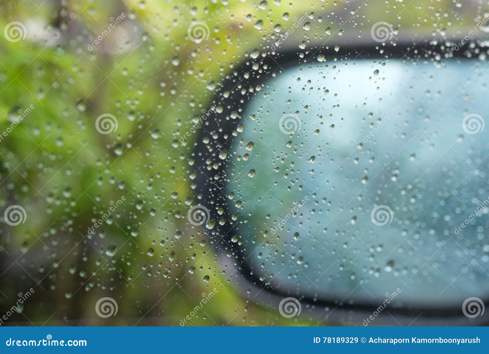 Water Droplets on a Windshield Stock Image - Image of blur, mirror ...