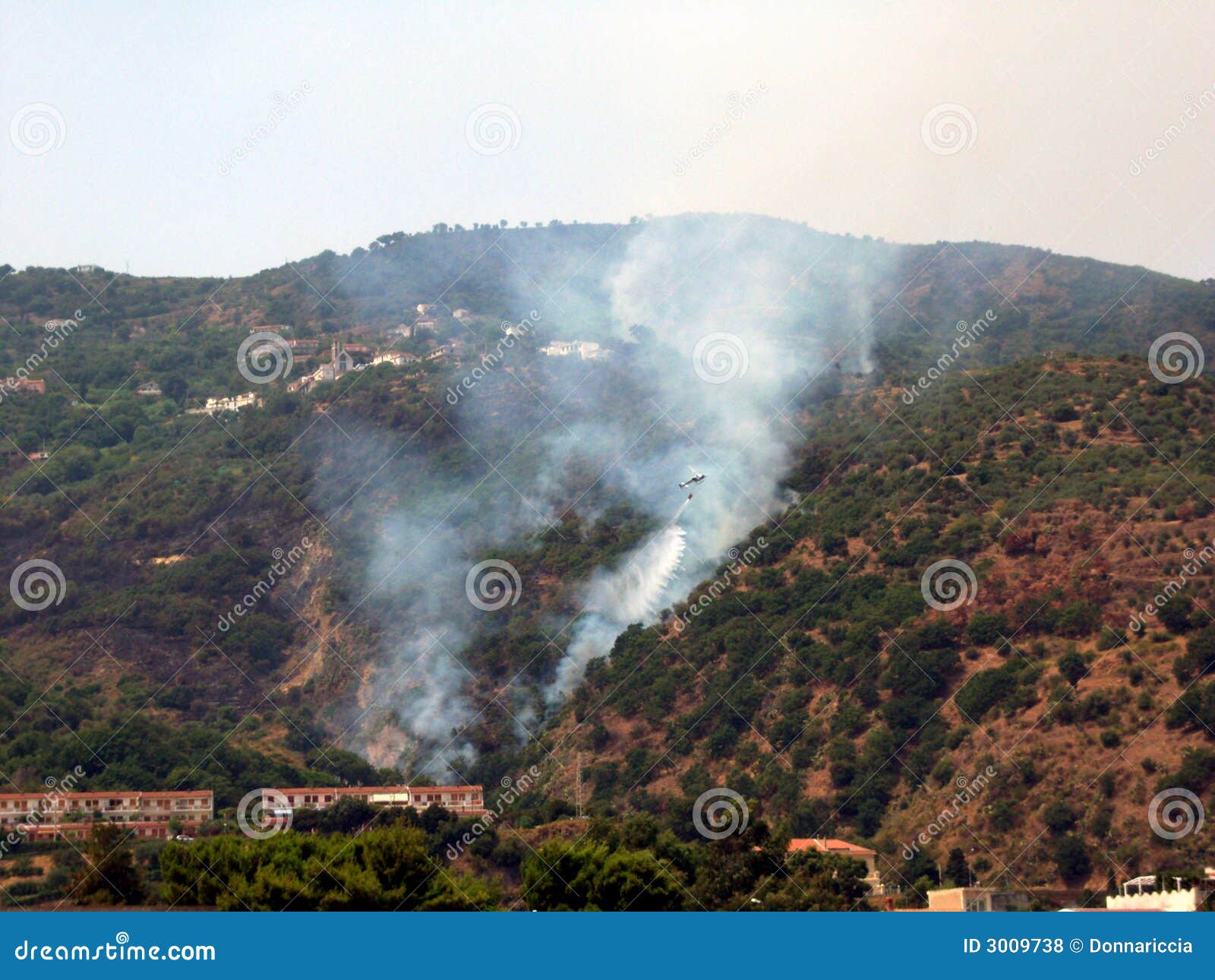 Water dropped on wildfire editorial stock photo. Image of messina - 3009738