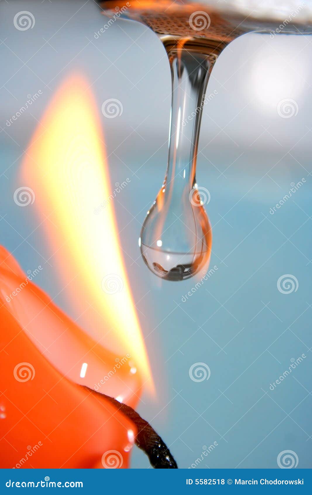 Water Dropping on Candle Flame Stock Photo - Image of dropping ...
