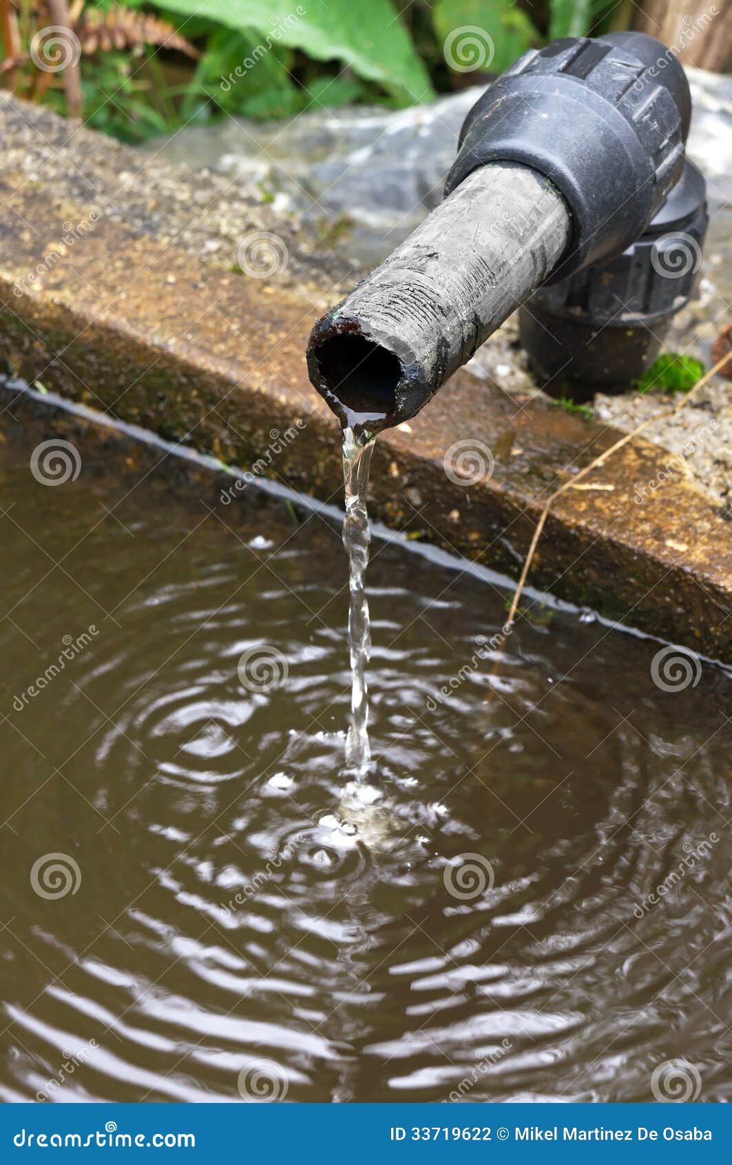 Water Dropping in a Drinking Trough Stock Photo - Image of faucet, pipe ...