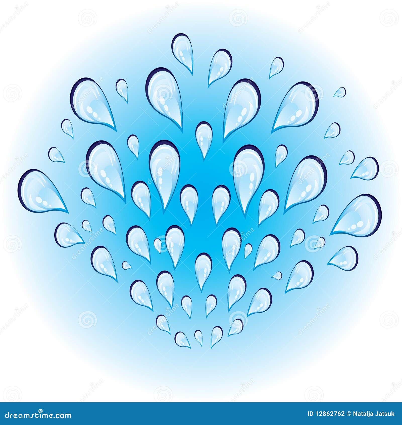 Water Drops - Abstract Background Stock Vector - Illustration of aqua ...