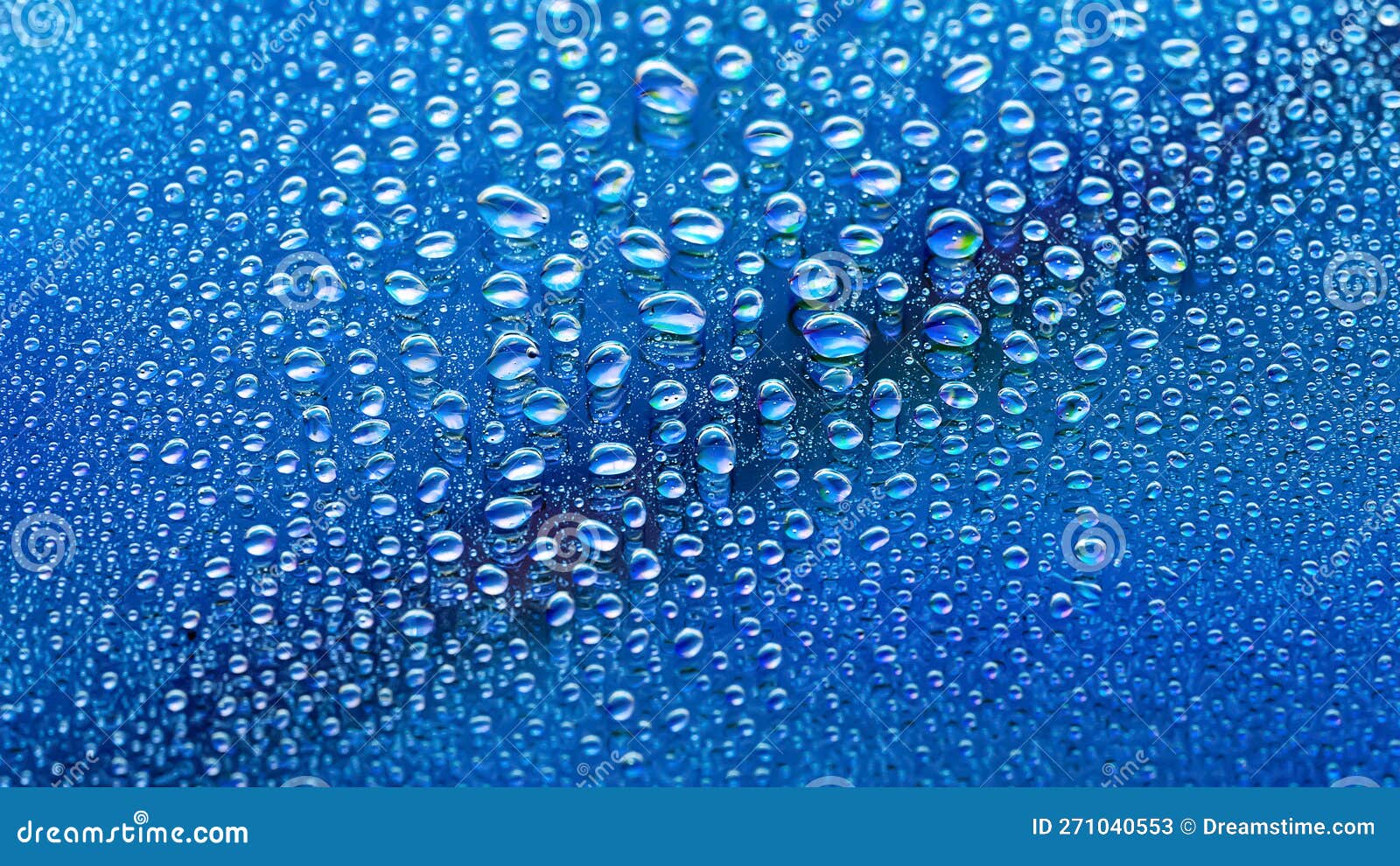 Water Drops. Abstract Gradient Backdrop Colored Drop Texture. Blue ...