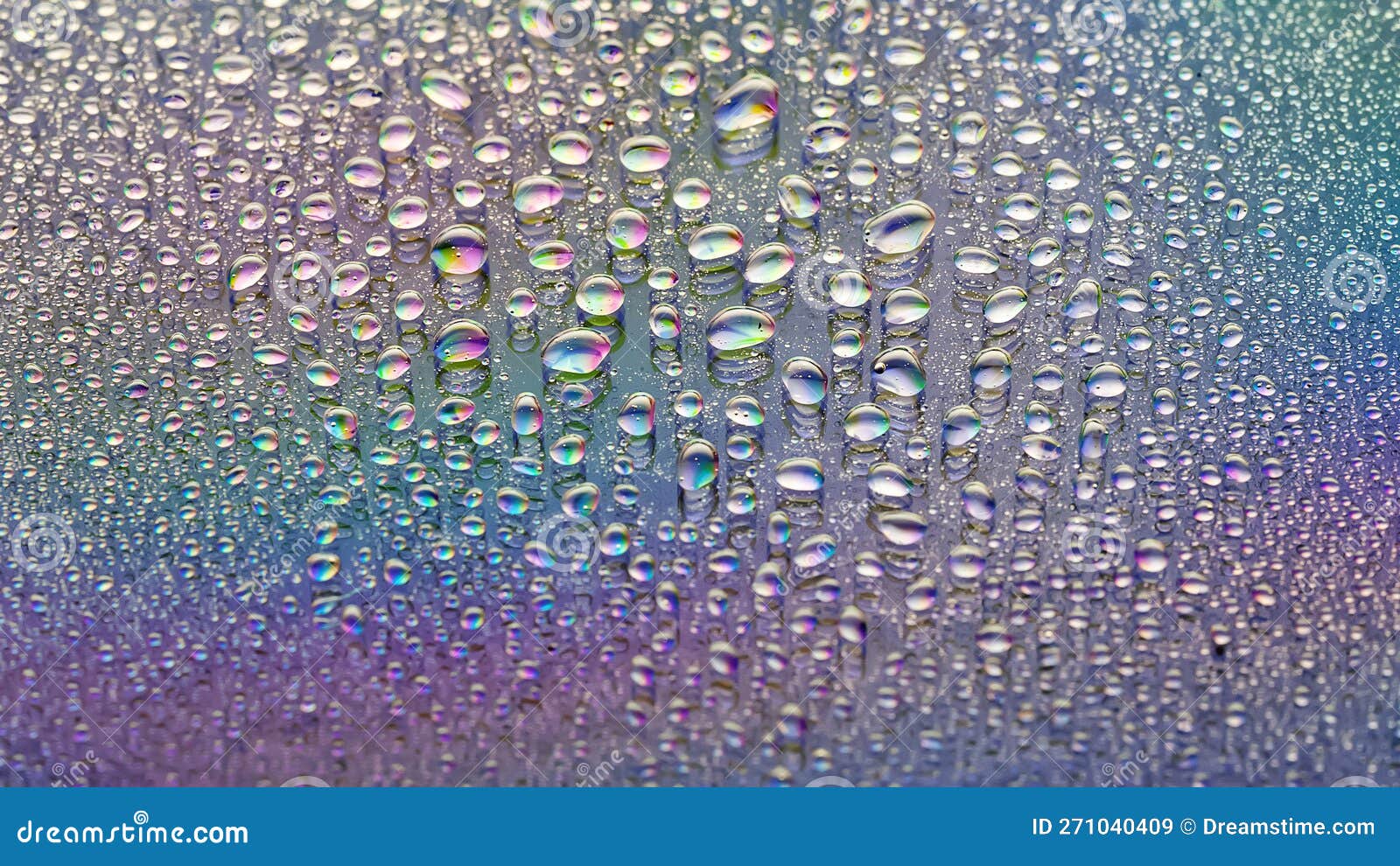 Water Drops. Abstract Gradient Backdrop Colored Drop Texture. Rainbow ...