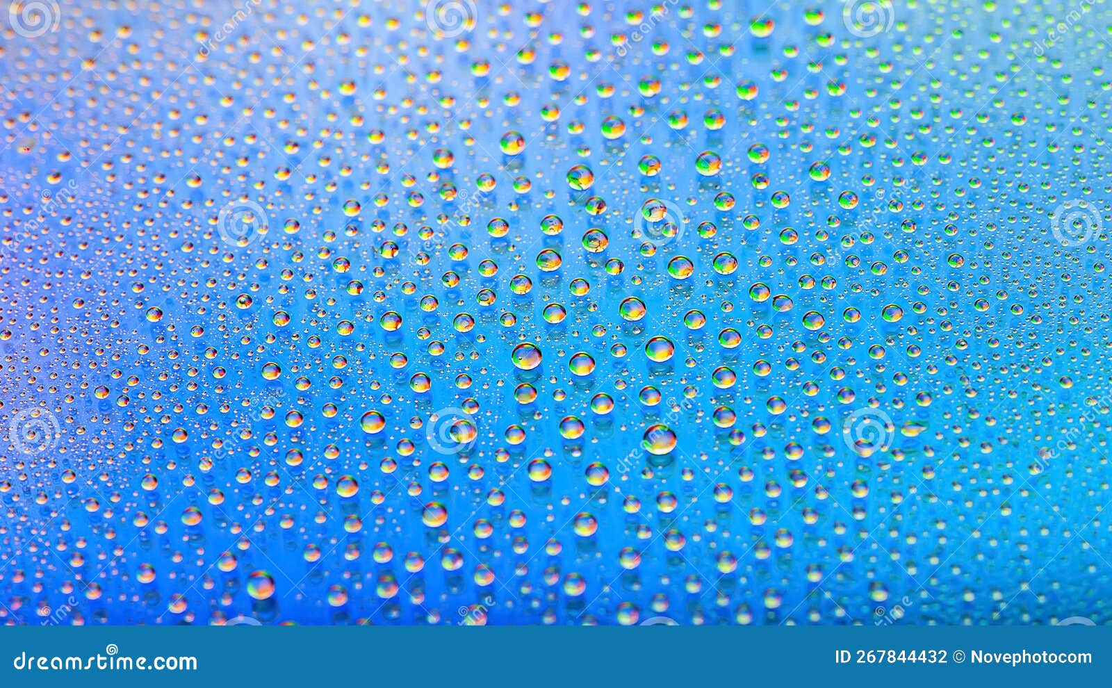 Water Drops. Abstract Gradient Backdrop. Texture of the Drops. Blue ...