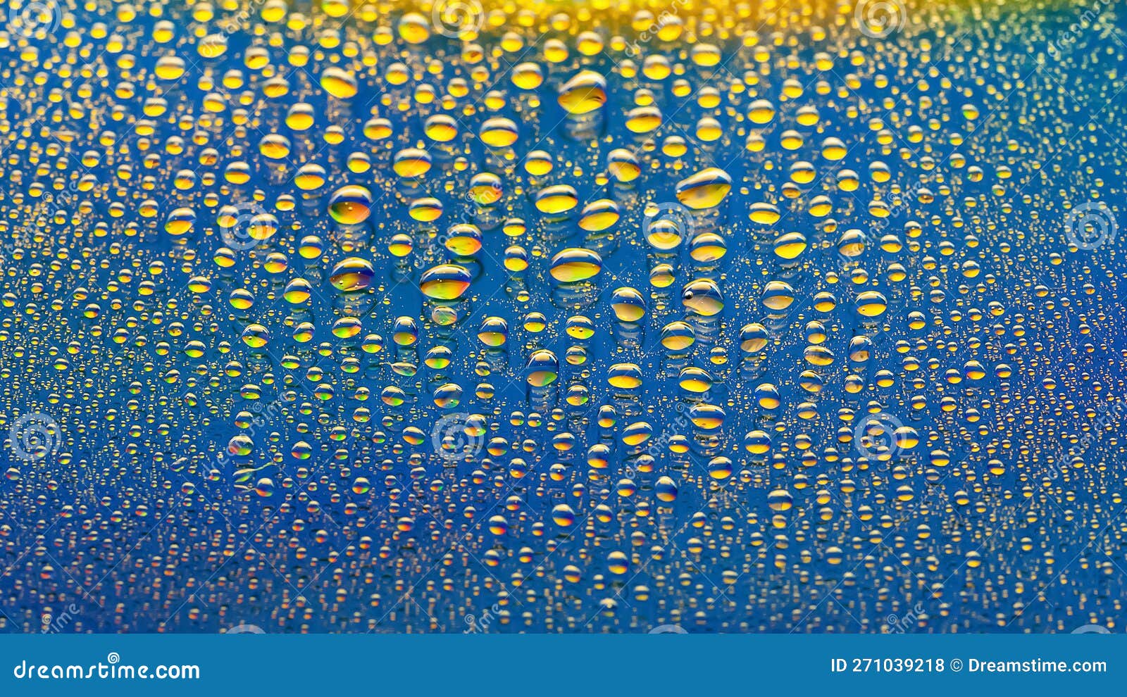 Water Drops. Abstract Gradient Background. Colored Drop Texture. Blue ...