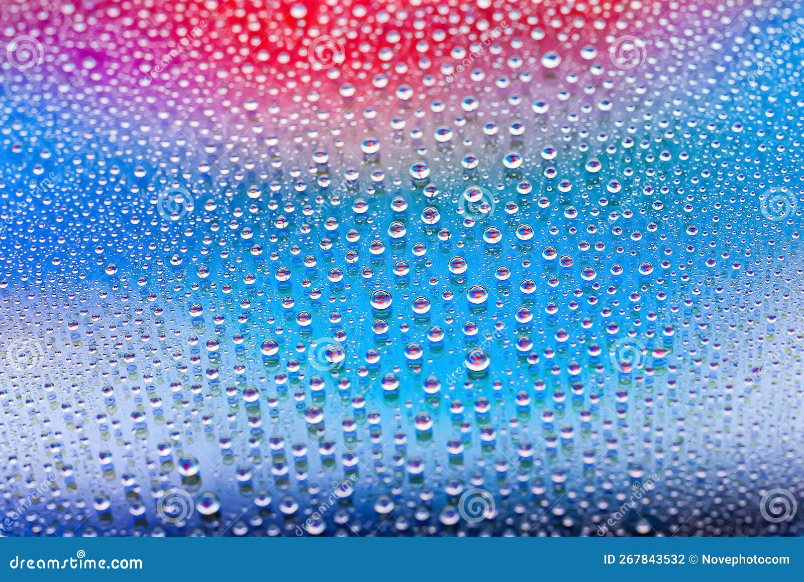 Water Drops. Abstract Gradient Background. Droplet Texture. Multicolor ...