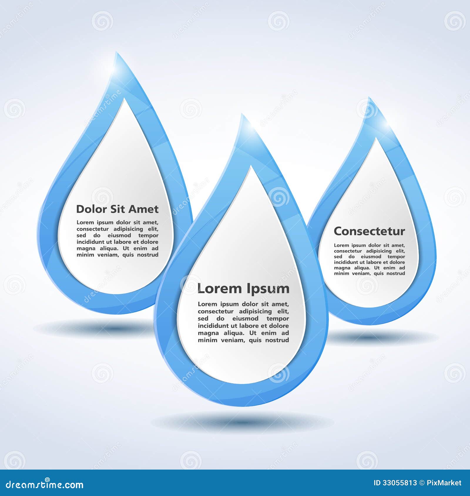 Water Drops stock vector. Illustration of emblem, blue - 33055813