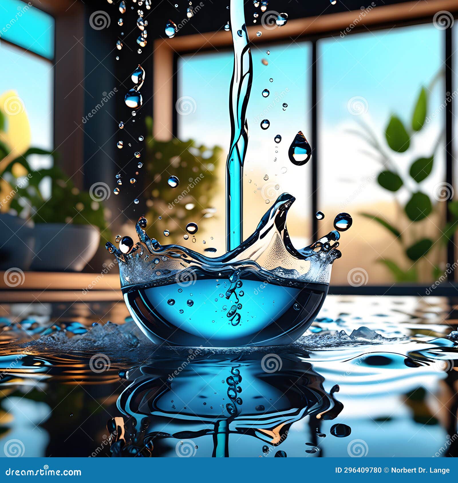 Water drops, AI-Generatet stock photo. Image of drops - 296409780