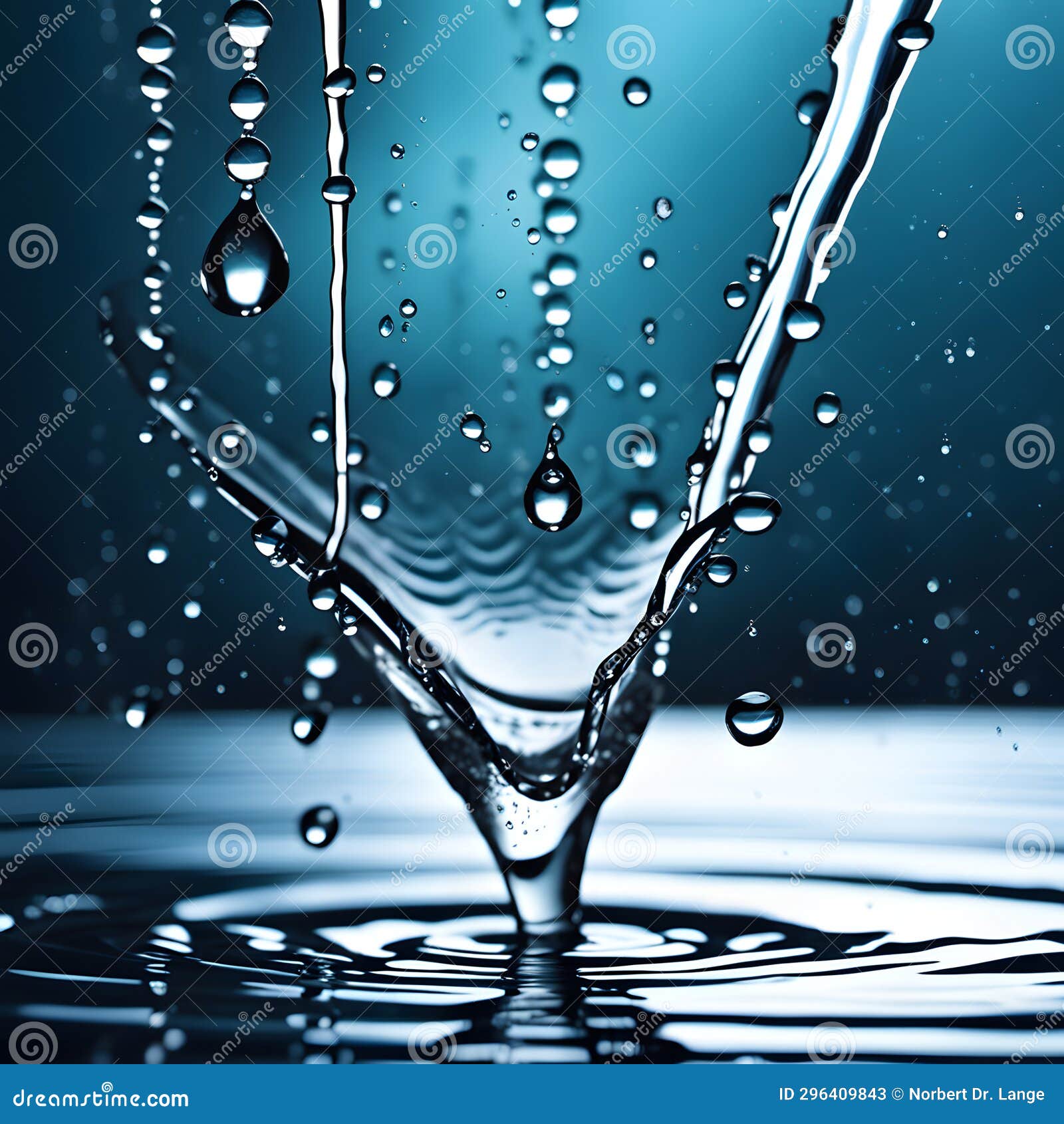 Water drops, AI-Generatet stock image. Image of liquid - 296409843