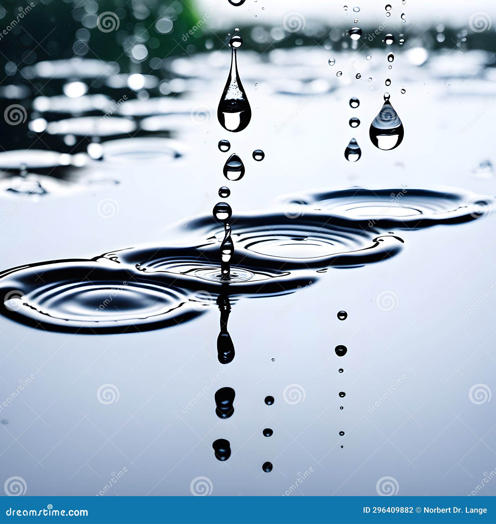 Water drops, AI-Generatet stock photo. Image of drink - 296409882