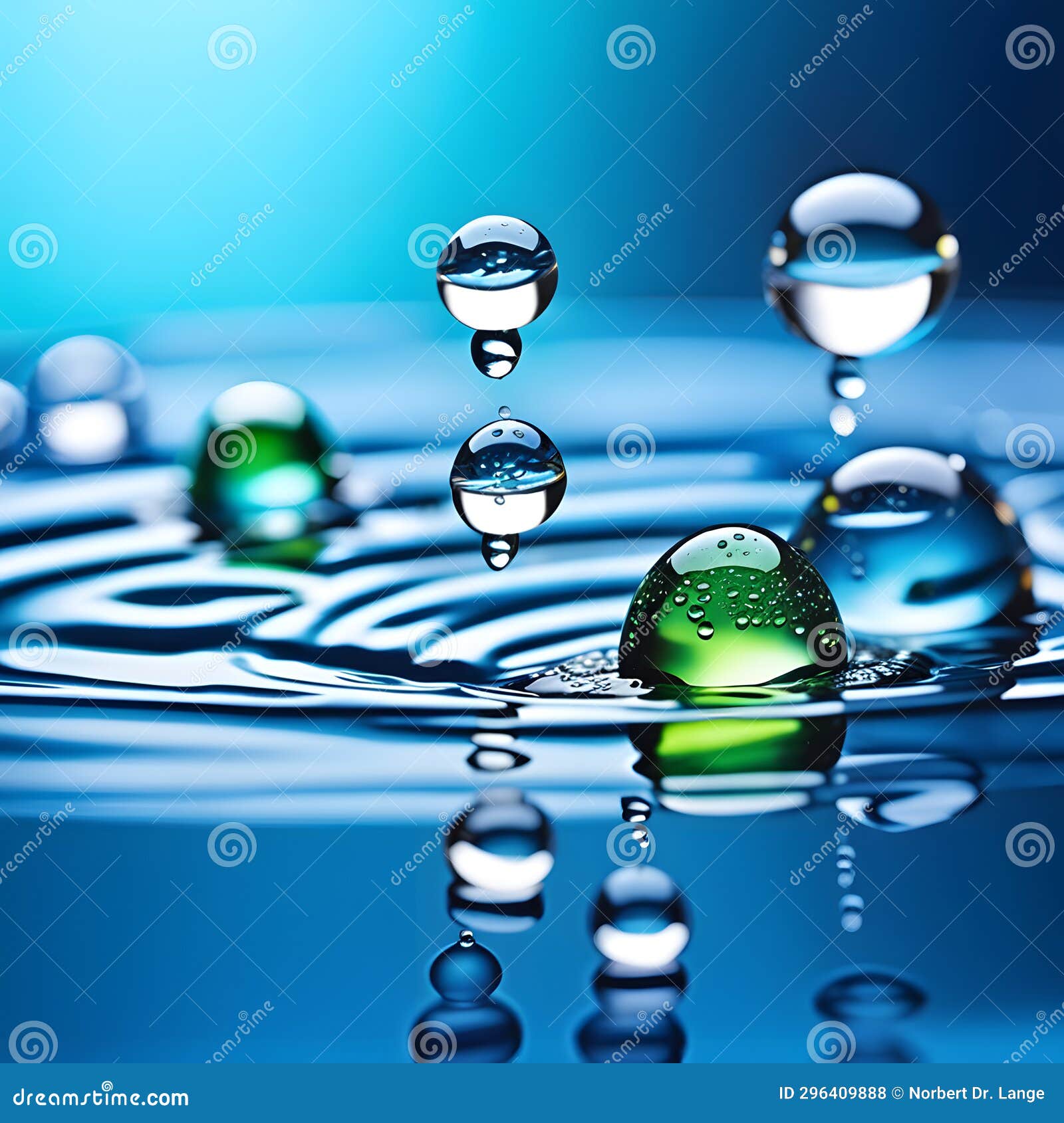 Water drops, AI-Generatet stock photo. Image of clap - 296409888