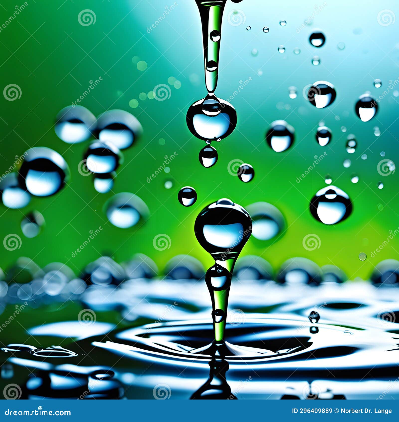 Water drops, AI-Generatet stock illustration. Illustration of liquid ...
