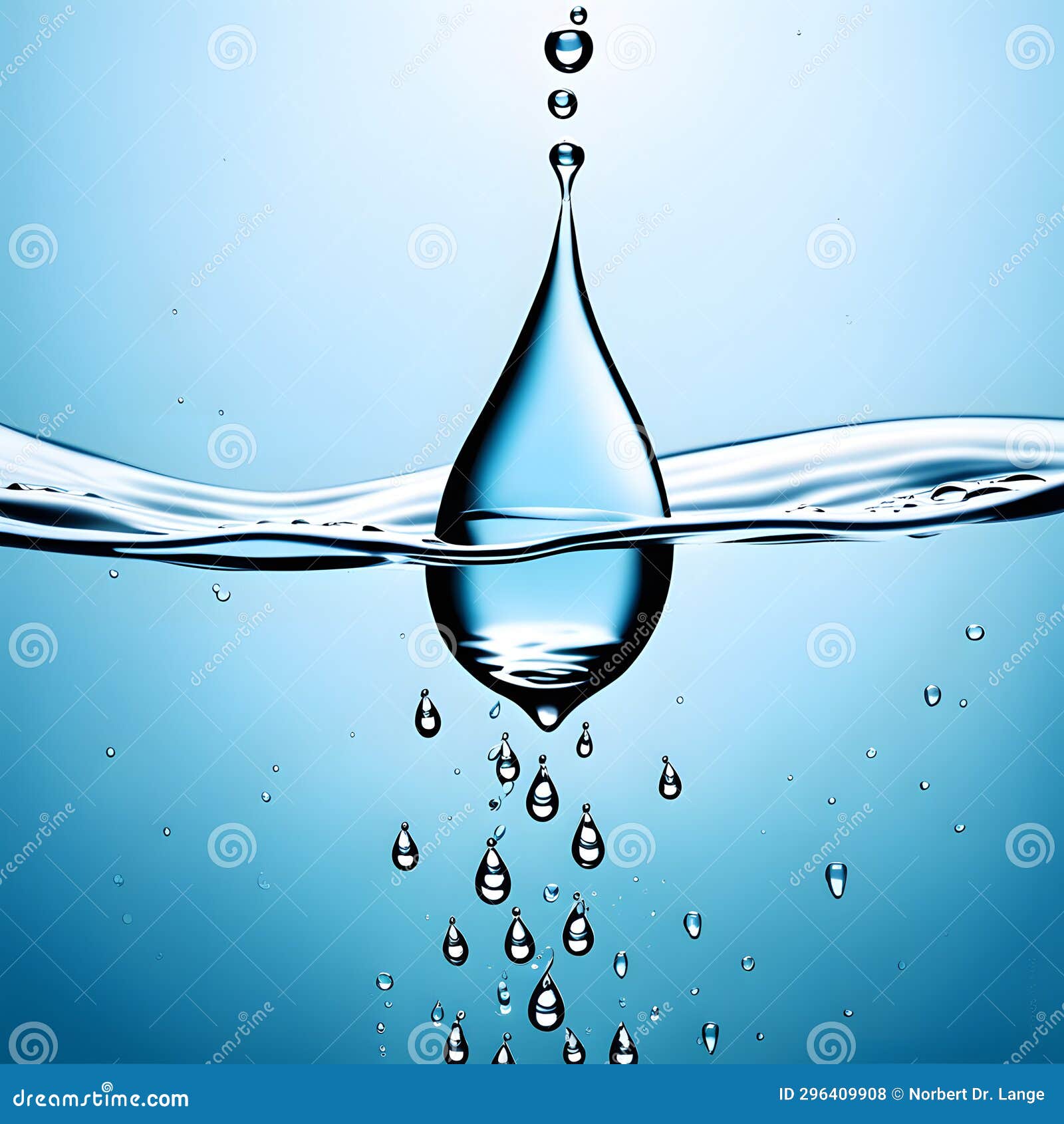Water drops, AI-Generatet stock photo. Image of splash - 296409908