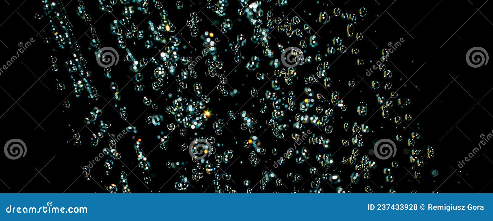 Water drops in the air stock photo. Image of background - 237433928