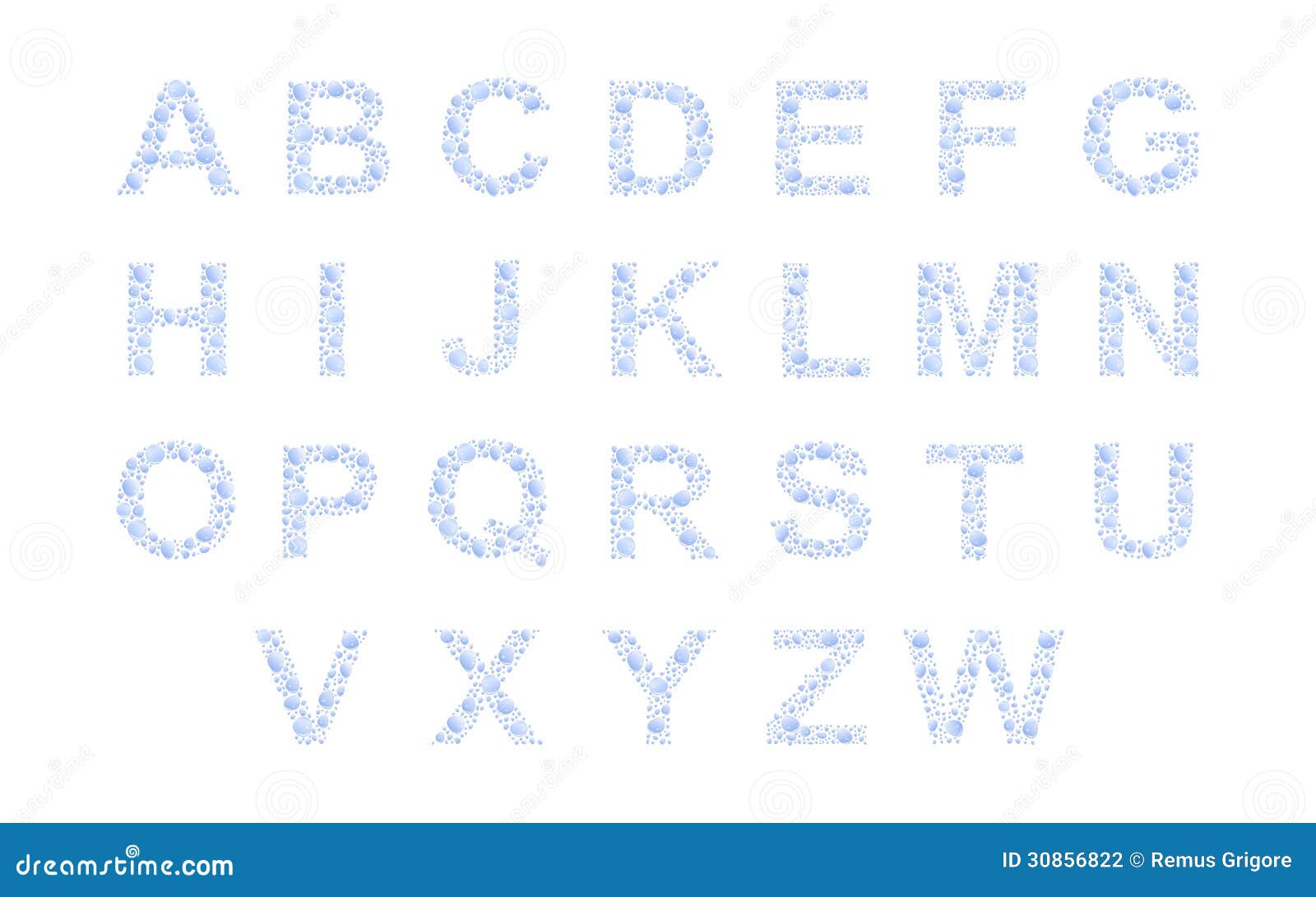 Water Drops Alphabet - Cdr Format Stock Vector - Illustration of ...