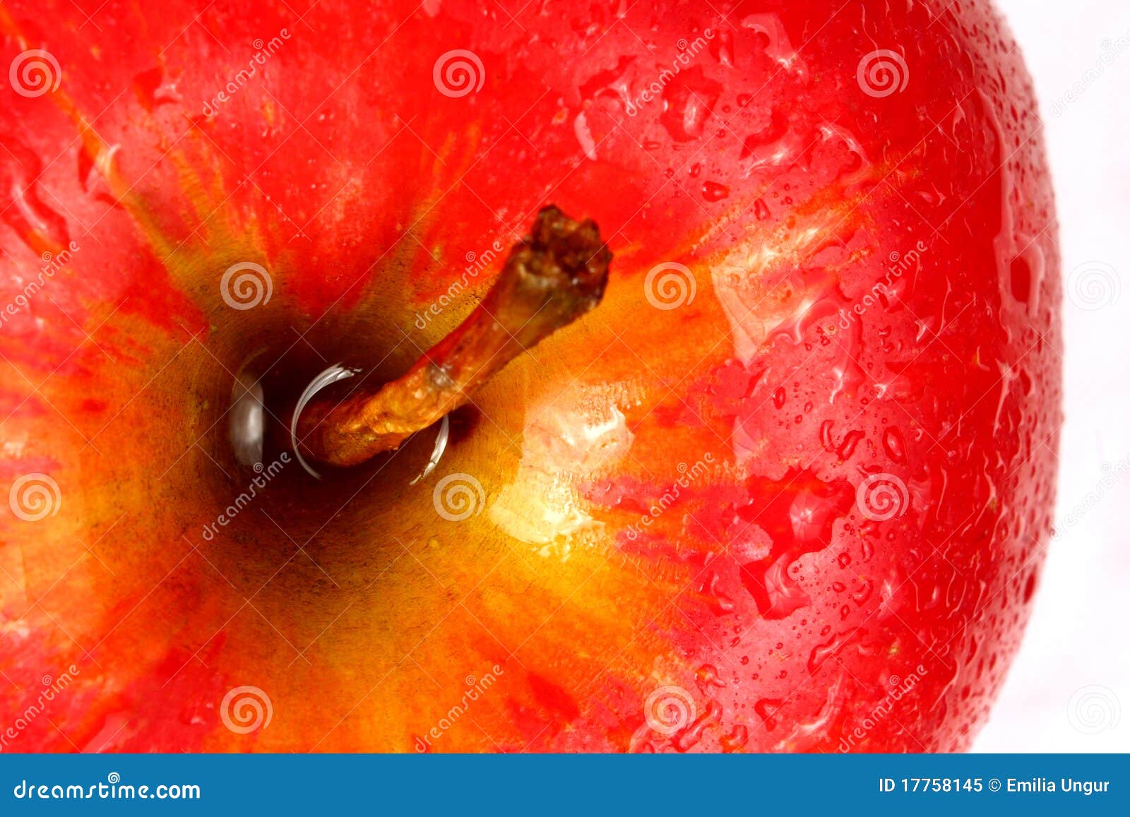 Water drops on apple stock image. Image of vitamin, closeup - 17758145