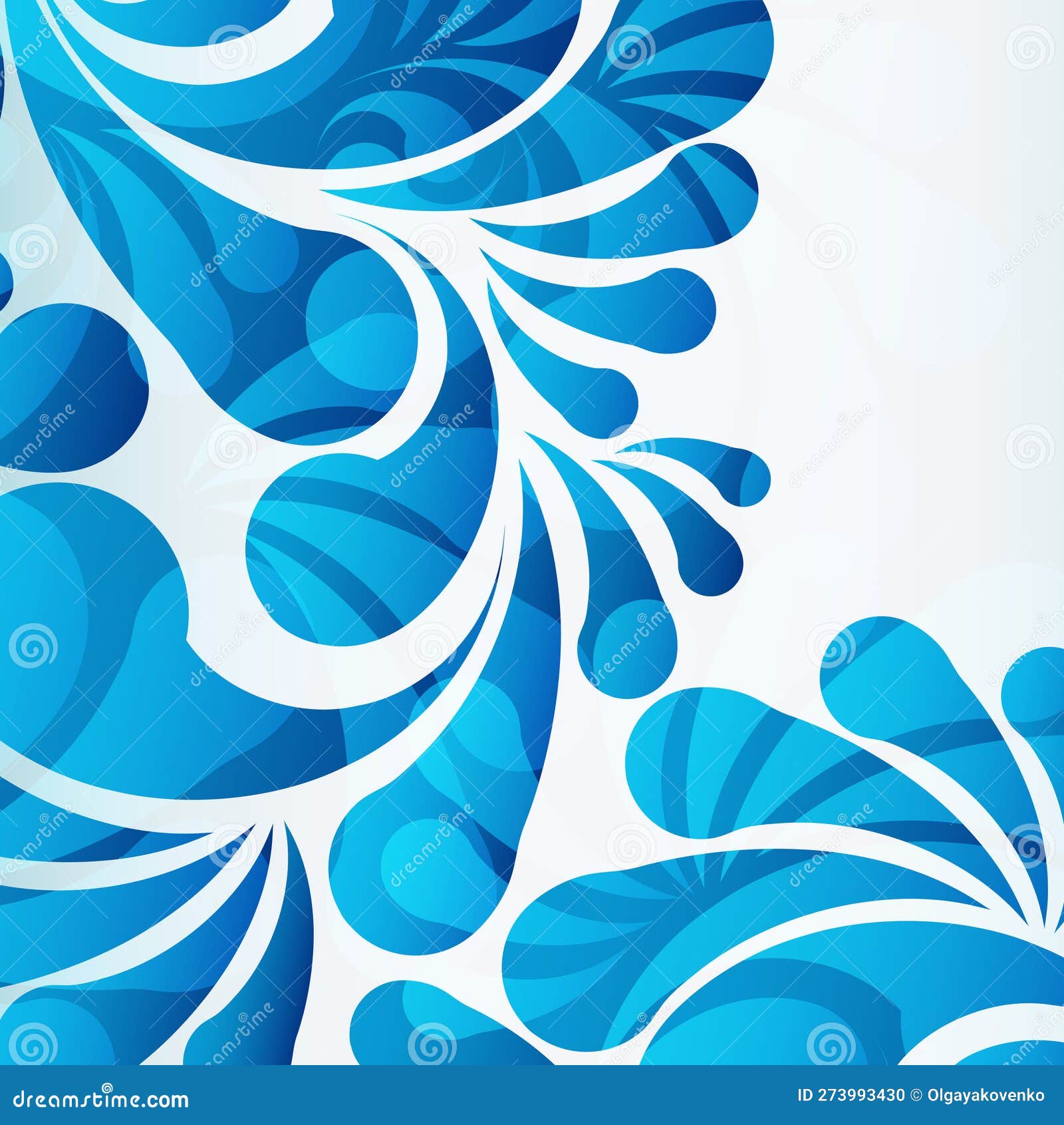 Water Blue Drops Background, Digital Graphic Stock Vector ...