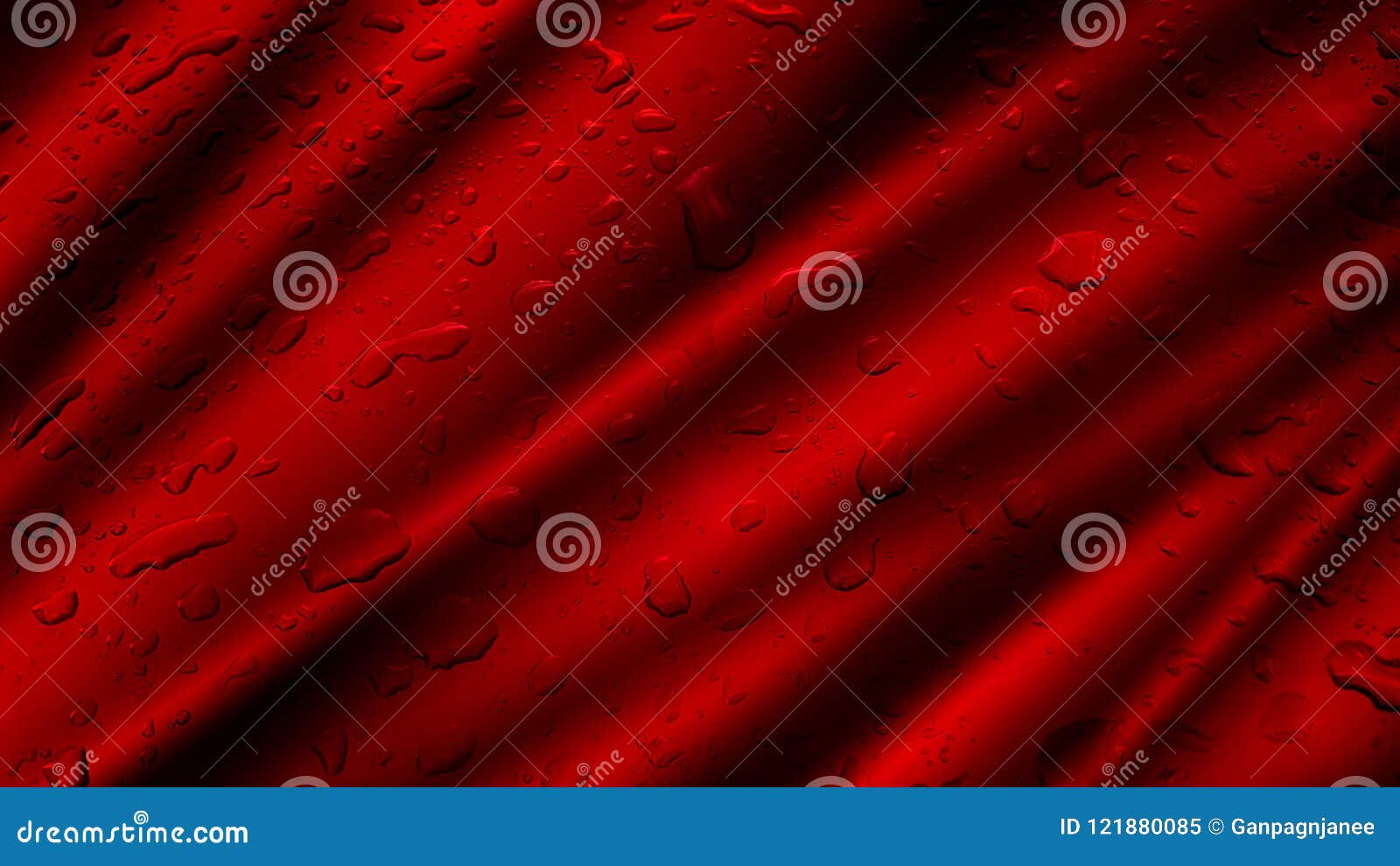 Water Drops Background on the Red Glossy Surface, Rain Droplets Stock ...