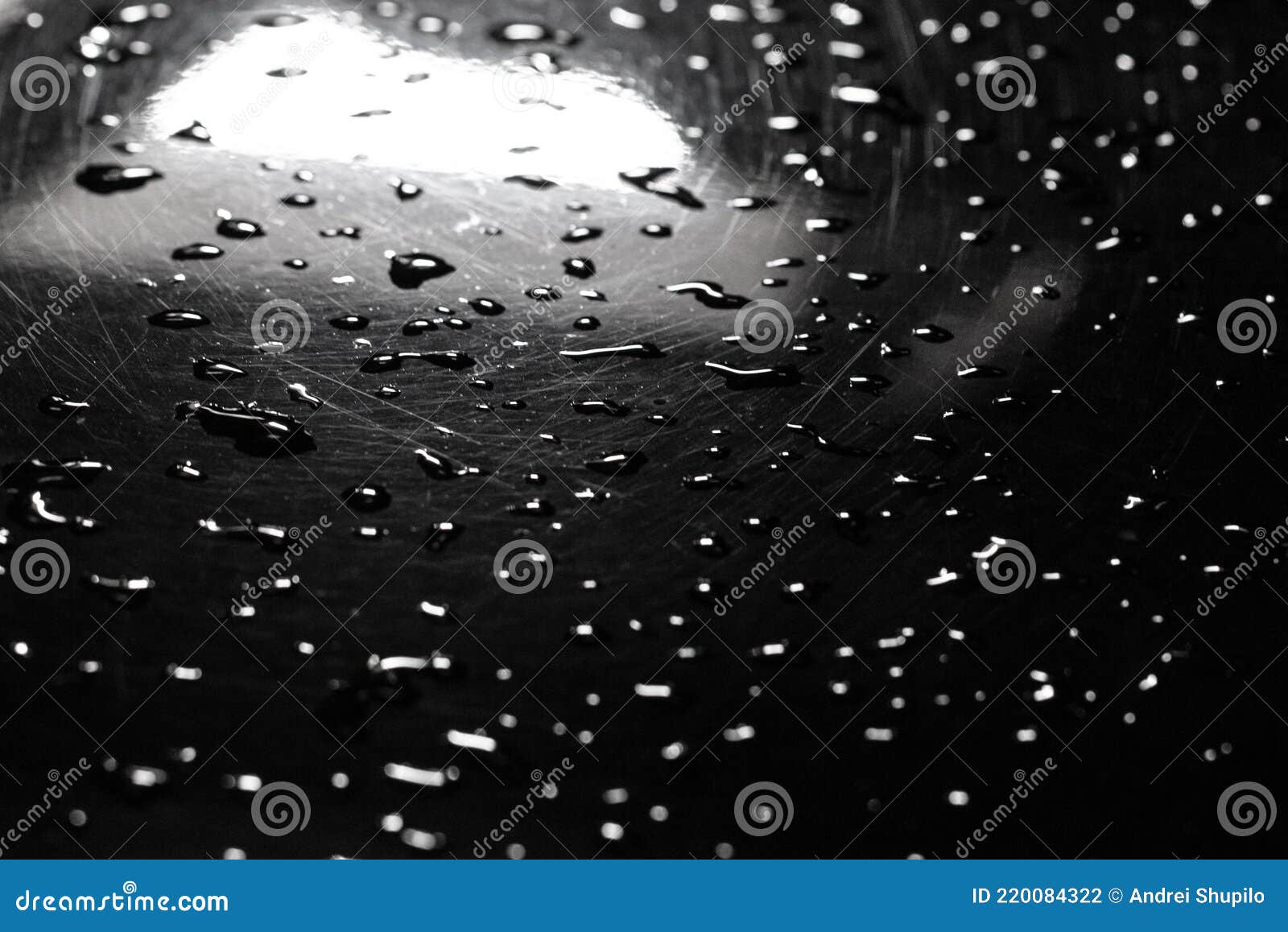 Water Drops on a Black Background. Stock Photo - Image of drop, pattern ...