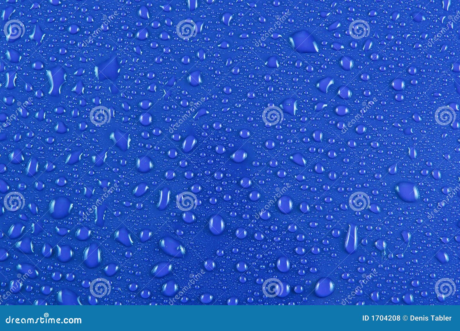 Water drops on blue stock photo. Image of droplets, glass - 1704208