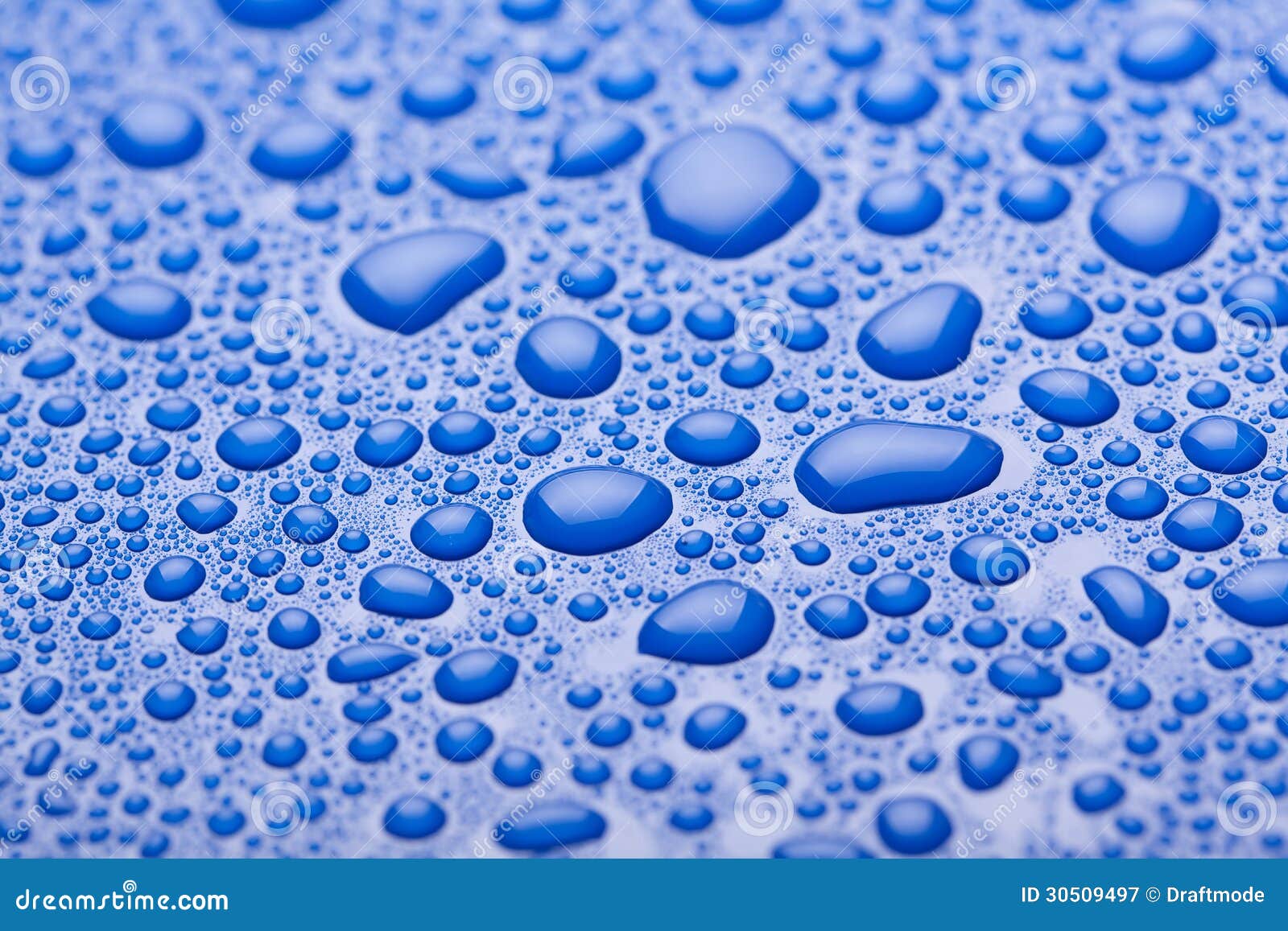 Water drops blue stock image. Image of clear, smooth - 30509497