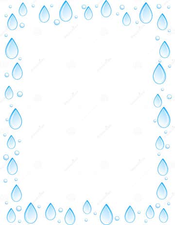 Water drops border stock vector. Illustration of cool - 17319877