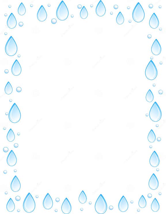 Water drops border stock vector. Illustration of cool - 17319877