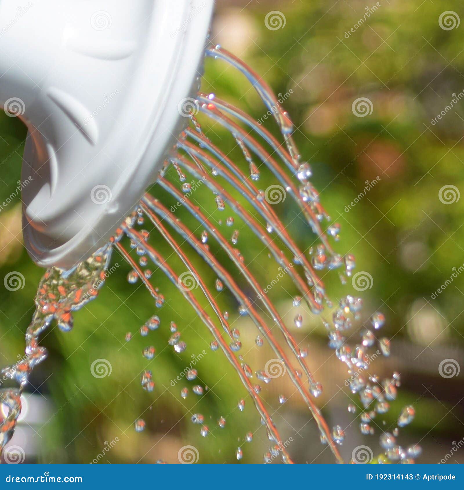 Water drops from the can stock image. Image of background - 192314143