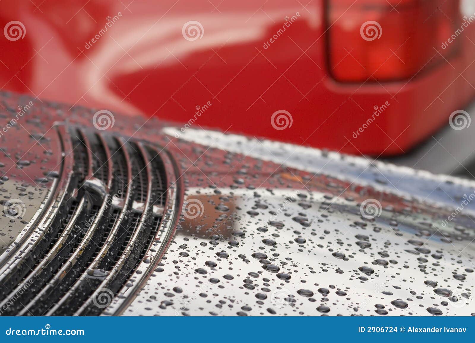 Water drops on car stock photo. Image of polish, surface - 2906724