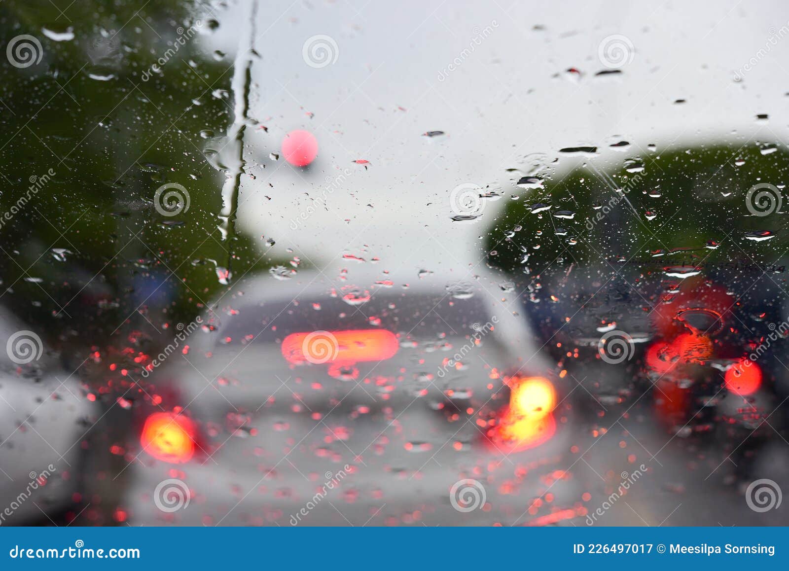 .Water Drops on Car Glass on Background Stock Image - Image of screen ...
