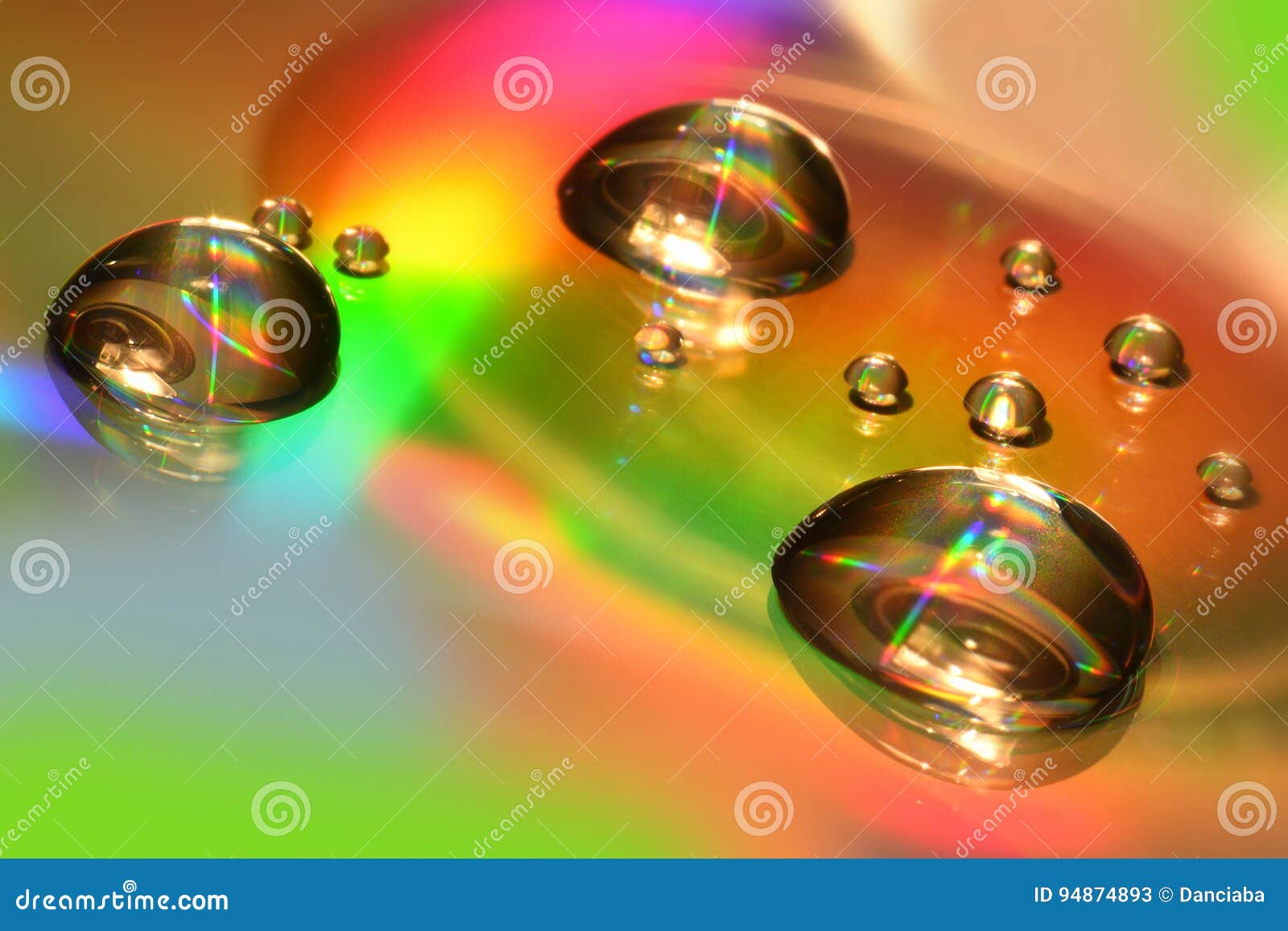 Water Drops on CD and DVD. Abstract Wallpaper. Stock Image - Image of ...