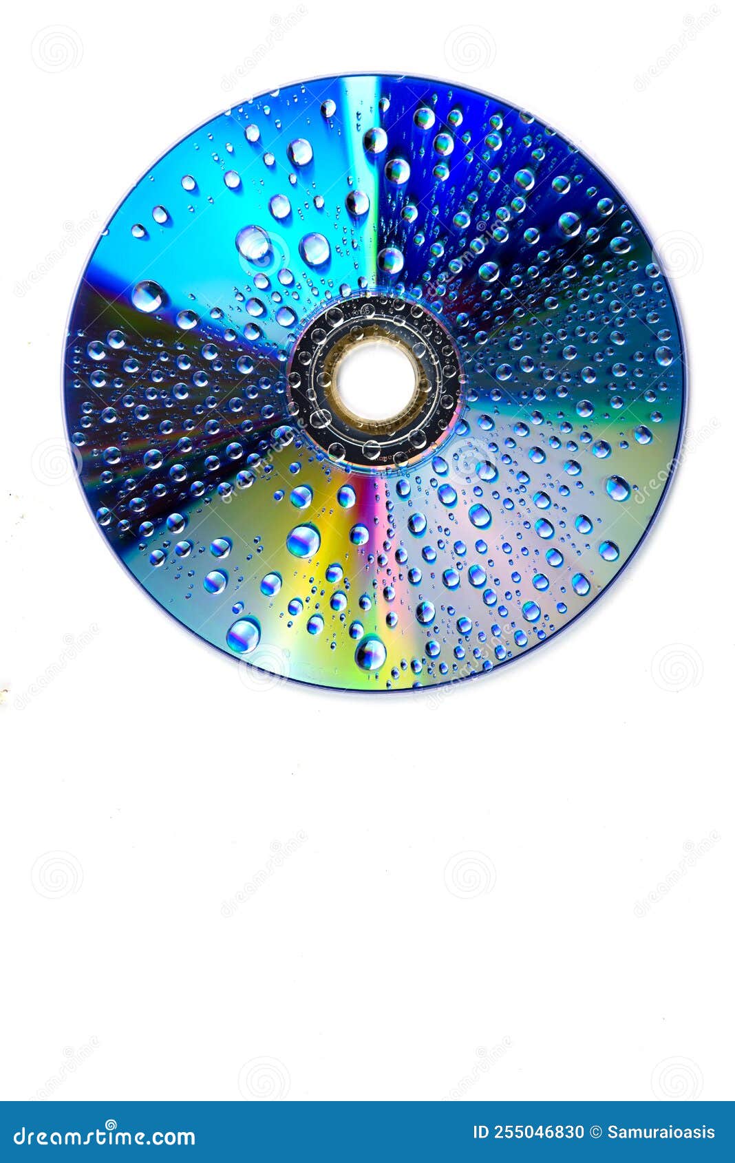 Close Up Water Drops on CD Dvd Stock Photo - Image of shine, water ...