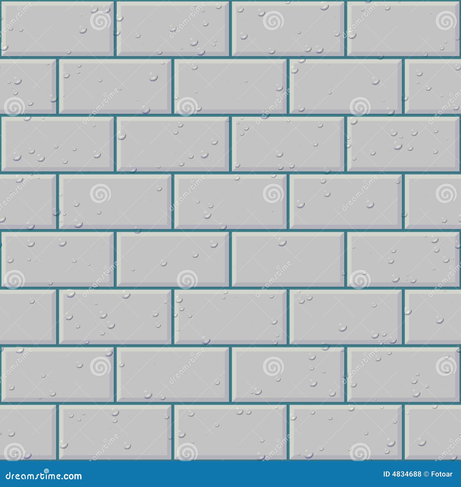 Water Drops on Ceramic Brick Wall Stock Illustration - Illustration of ...