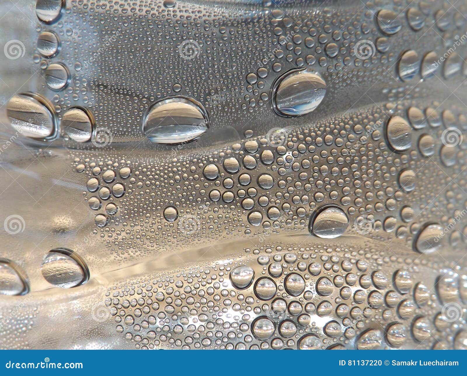 Water Drops in Clear Bottle Stock Photo - Image of drop, bubble: 81137220