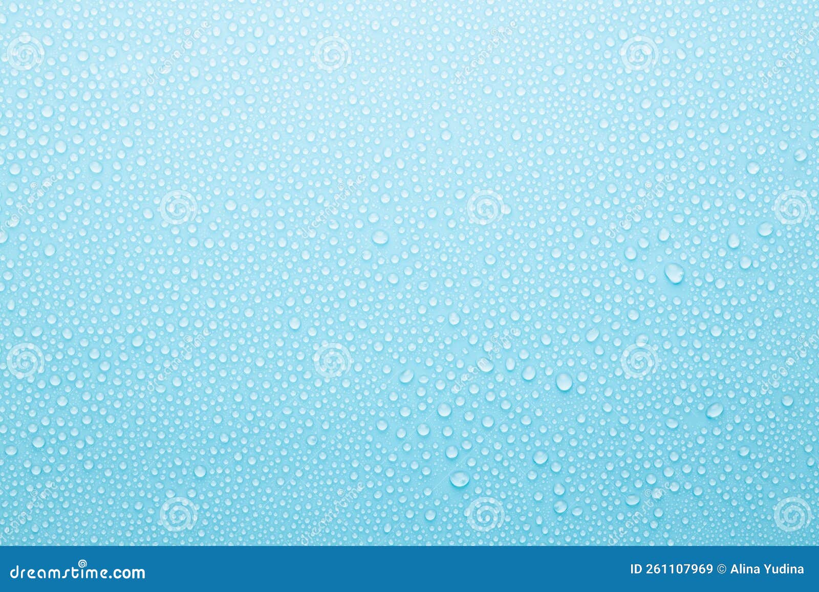 Water Drops on Cold Soft Light Blue Background As Pattern of Tiny ...