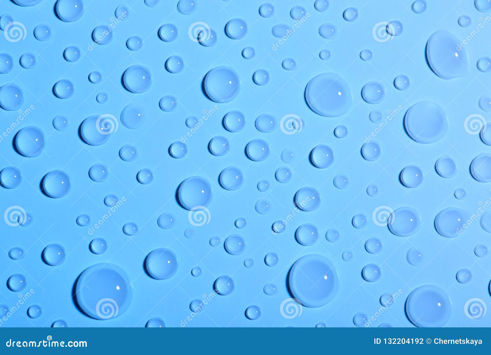 Water Drops on Color Background, Top View Stock Photo - Image of ...