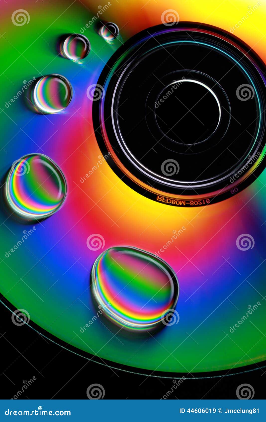 Water Drops and Colors on CD Stock Image - Image of colours, backdrop ...
