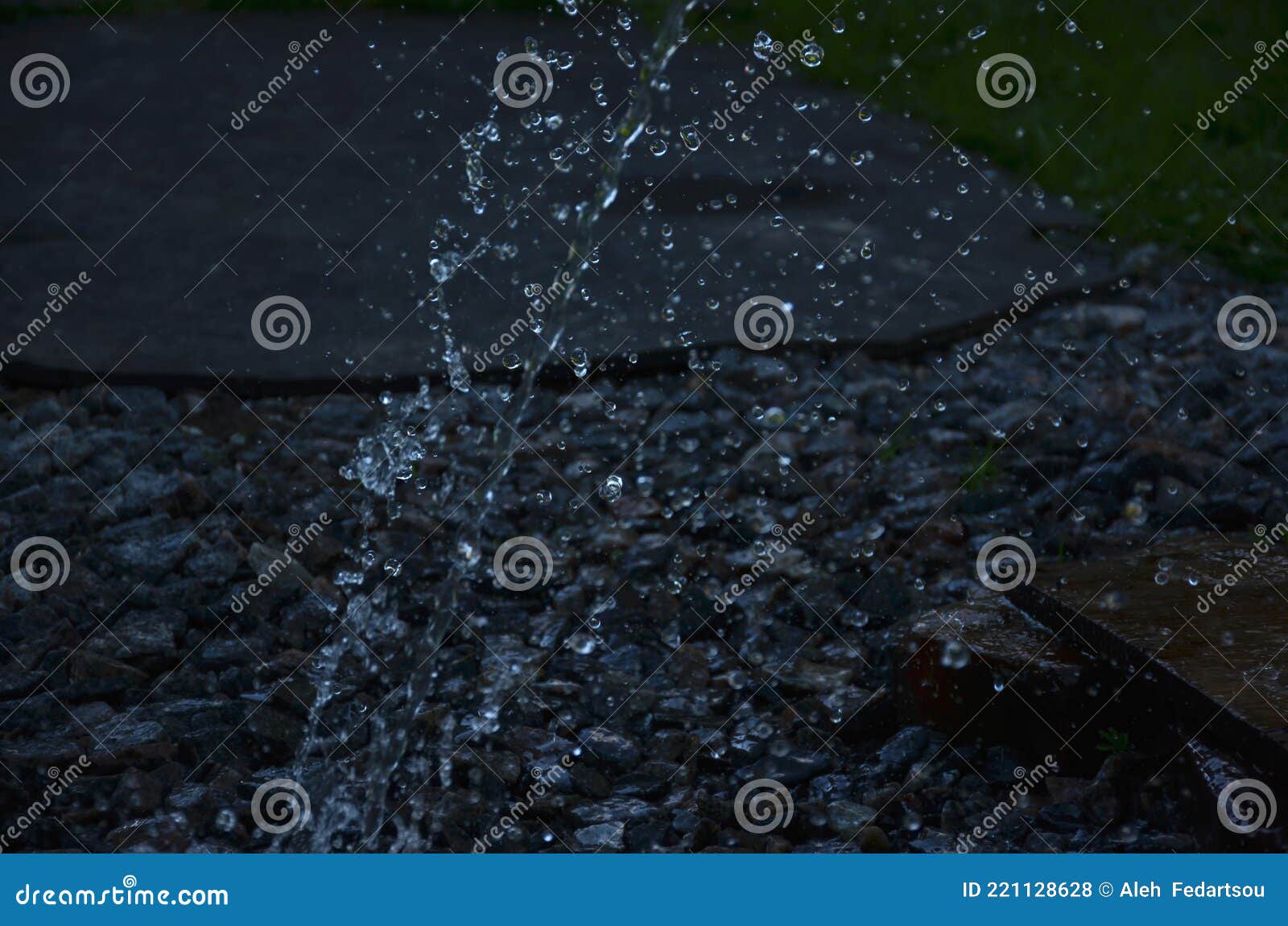 Water Drops on a Dark Background. Stock Photo - Image of macro, water ...