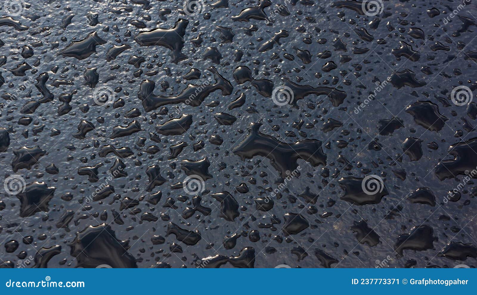 Water Drops on a Dark Plastic Surface Stock Image - Image of grunge ...