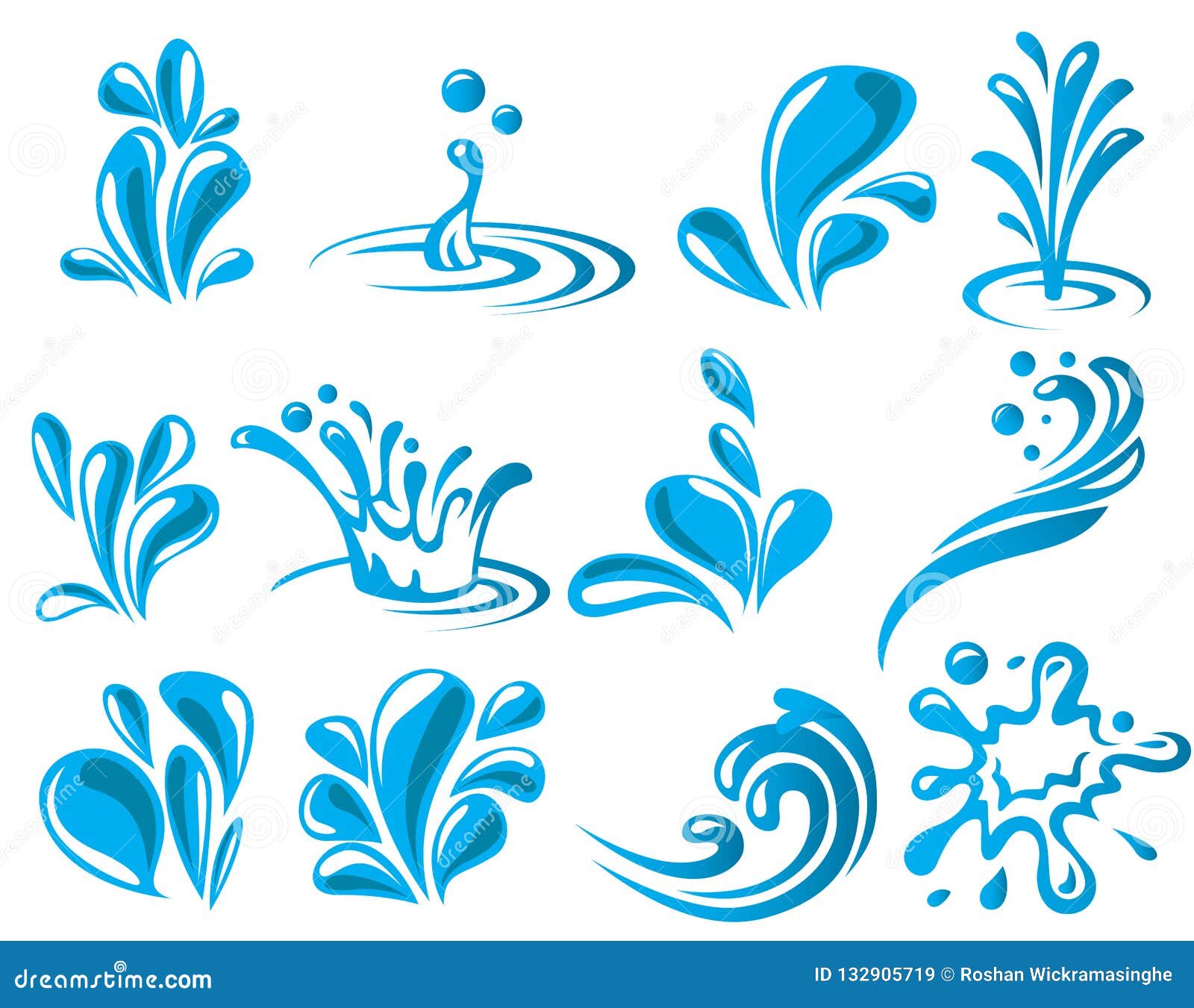 Water drops designs stock vector. Illustration of logo - 132905719