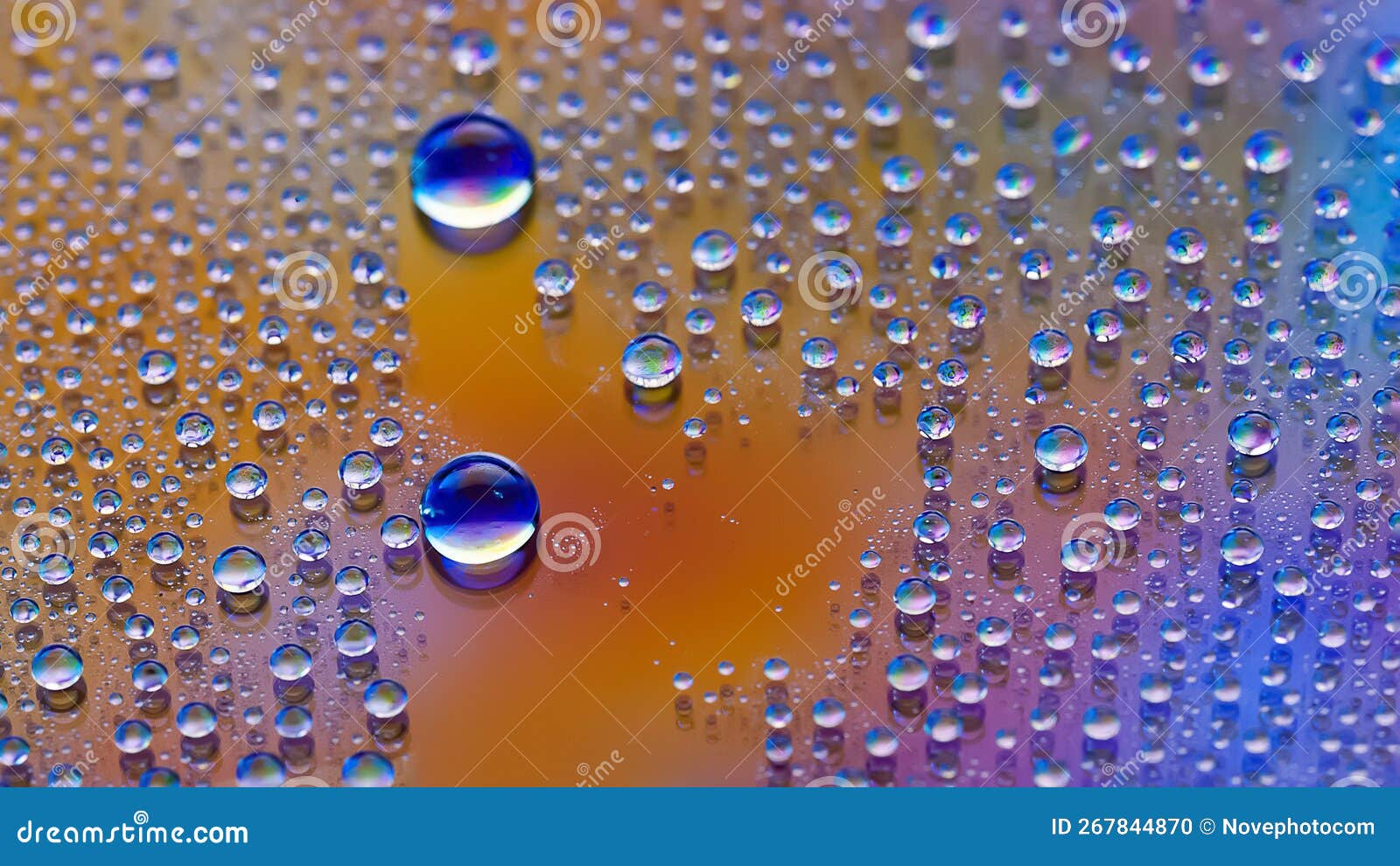 Water Drops. Droplet Texture. Abstract Gradient Backdrop Multicolored ...