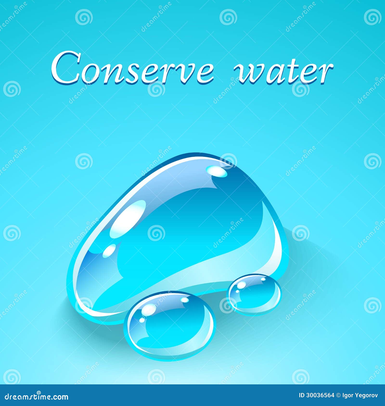Water Drops. Ecological Theme Concept Stock Vector - Illustration of ...