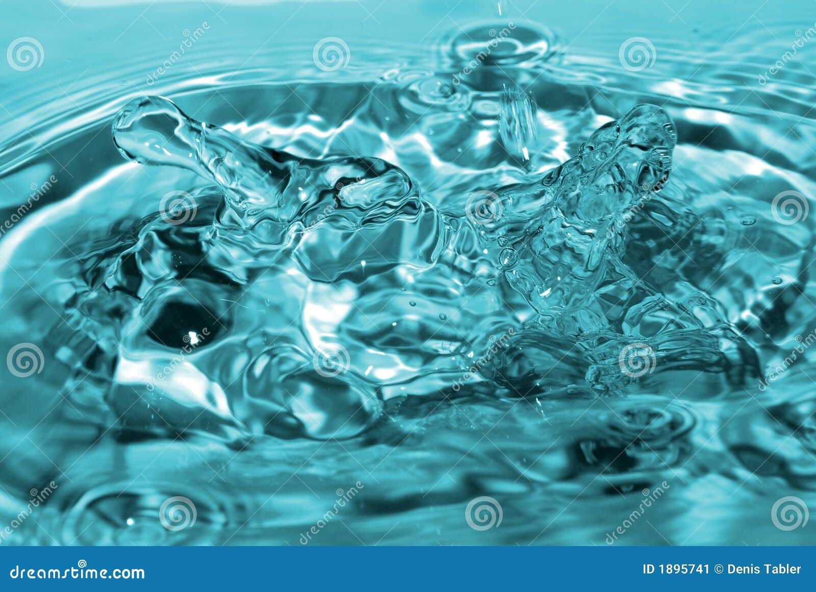 Water Drops Enters into Water Stock Image - Image of drip, concept: 1895741