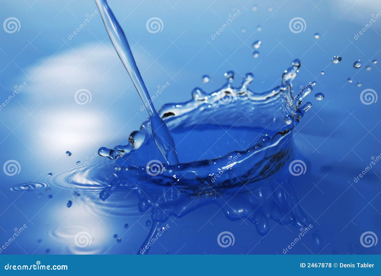 Water Drops Enters into Water Stock Photo - Image of rippled ...