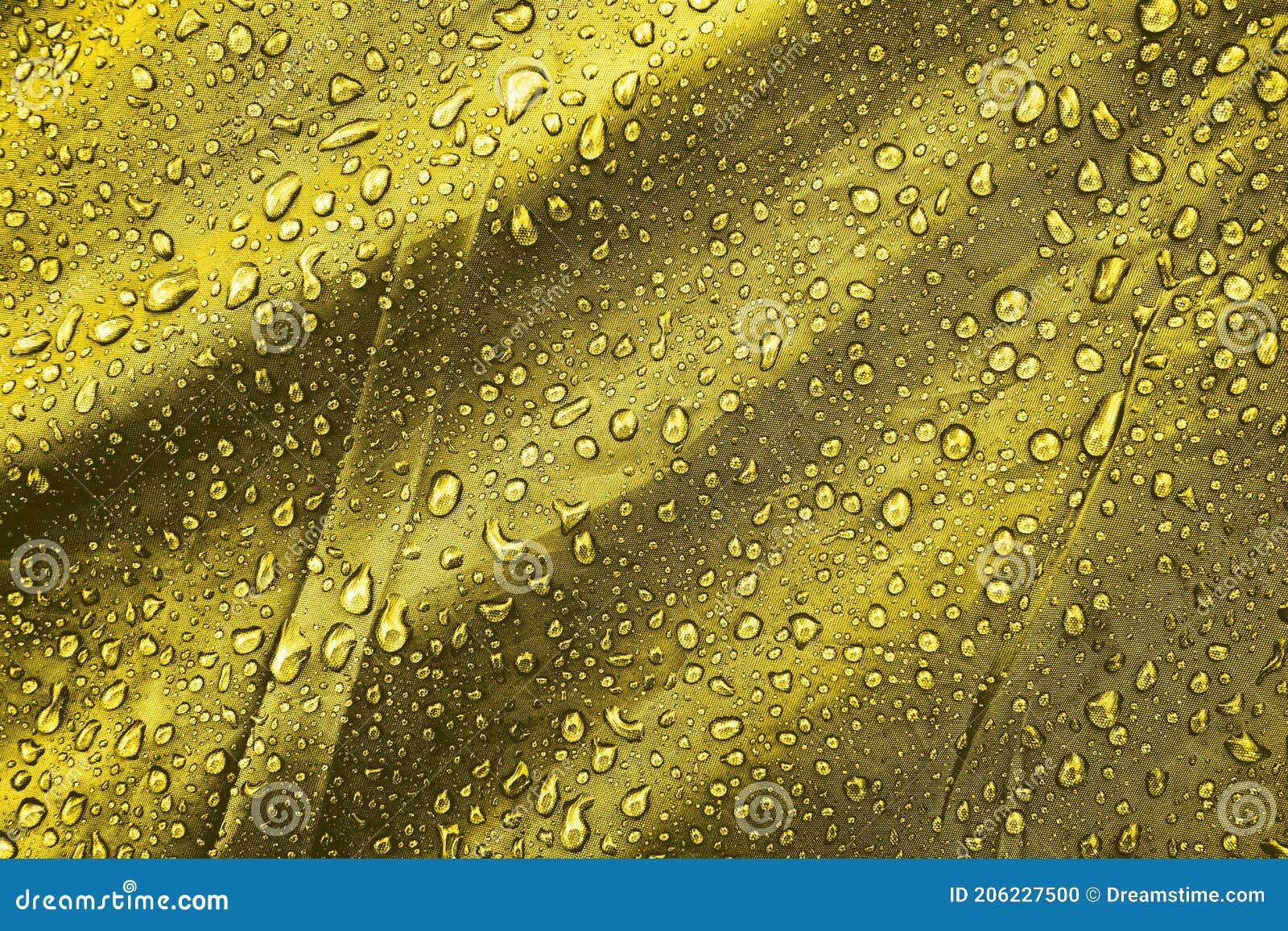 Water drops on the fabric. stock photo. Image of environment - 206227500