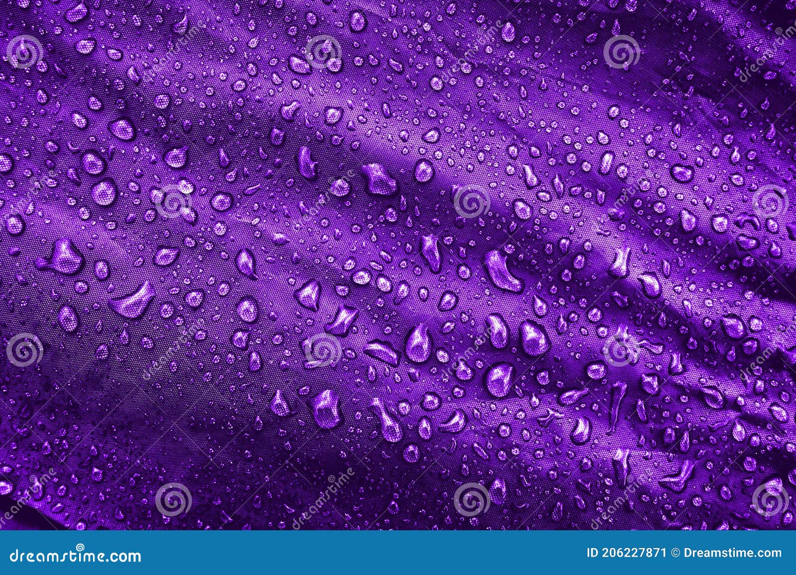 Water drops on the fabric. stock image. Image of moisture - 206227871