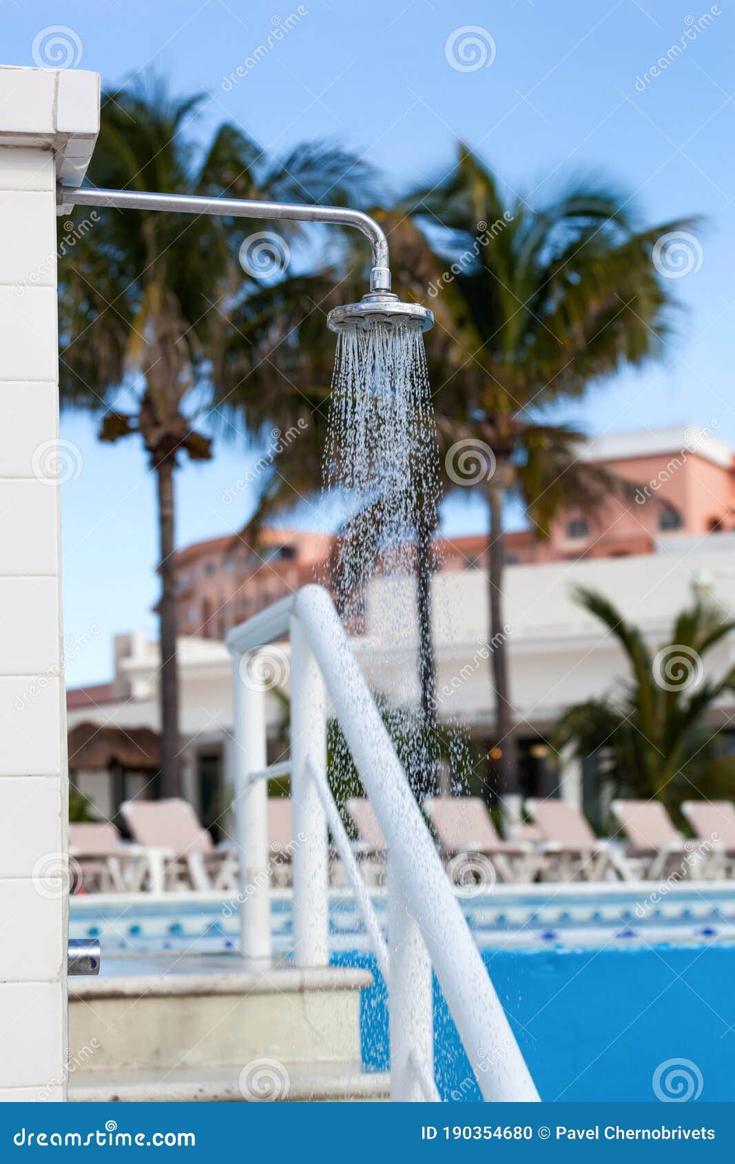 Water Drops Falling from a Shower Stock Photo - Image of douche, object ...