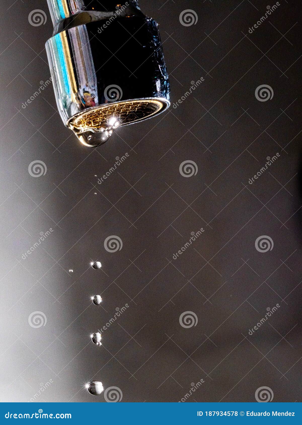 Water Drops Falling from a Tap Stock Photo - Image of inspiration ...